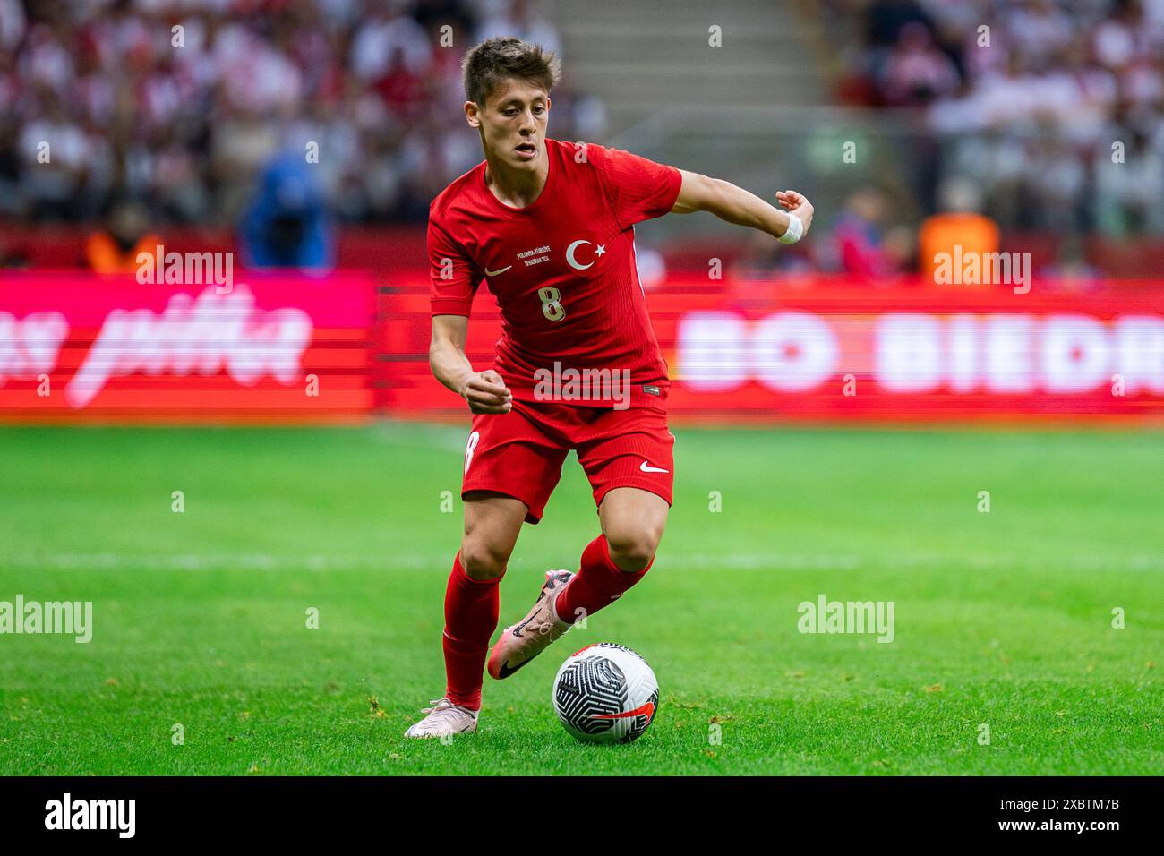 Arda Guler of Turkey seen in action during the friendly match before the UEFA EURO 2024 between ...