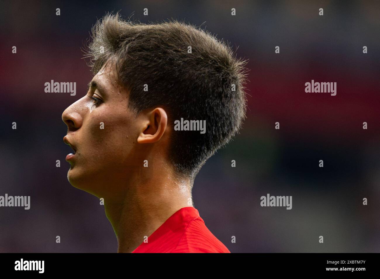Arda Guler of Turkey seen in action during the friendly match before the UEFA EURO 2024 between ...