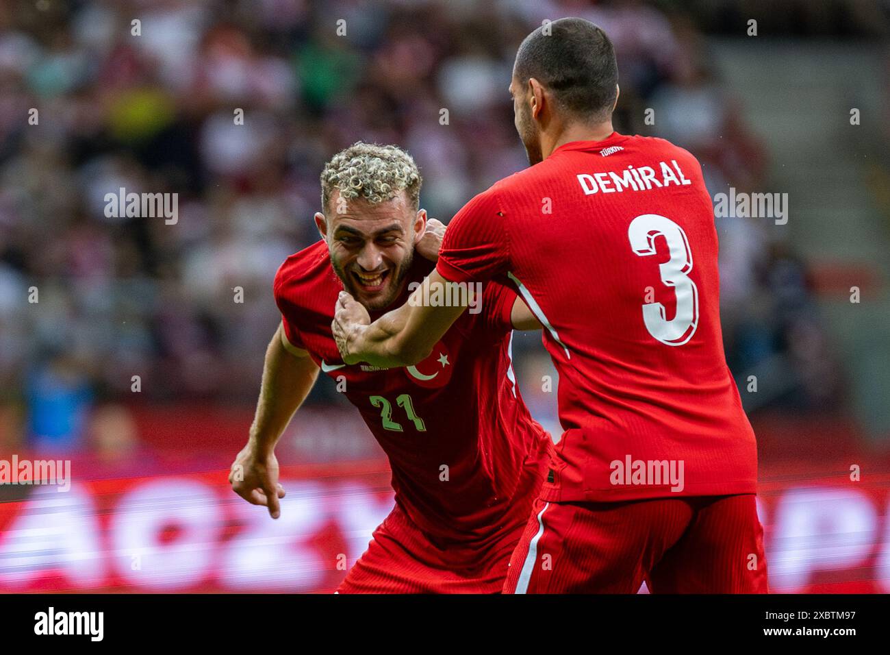Baris Alper Yilmaz (L) of Turkey and Merih Demiral (R) of Turkey ...
