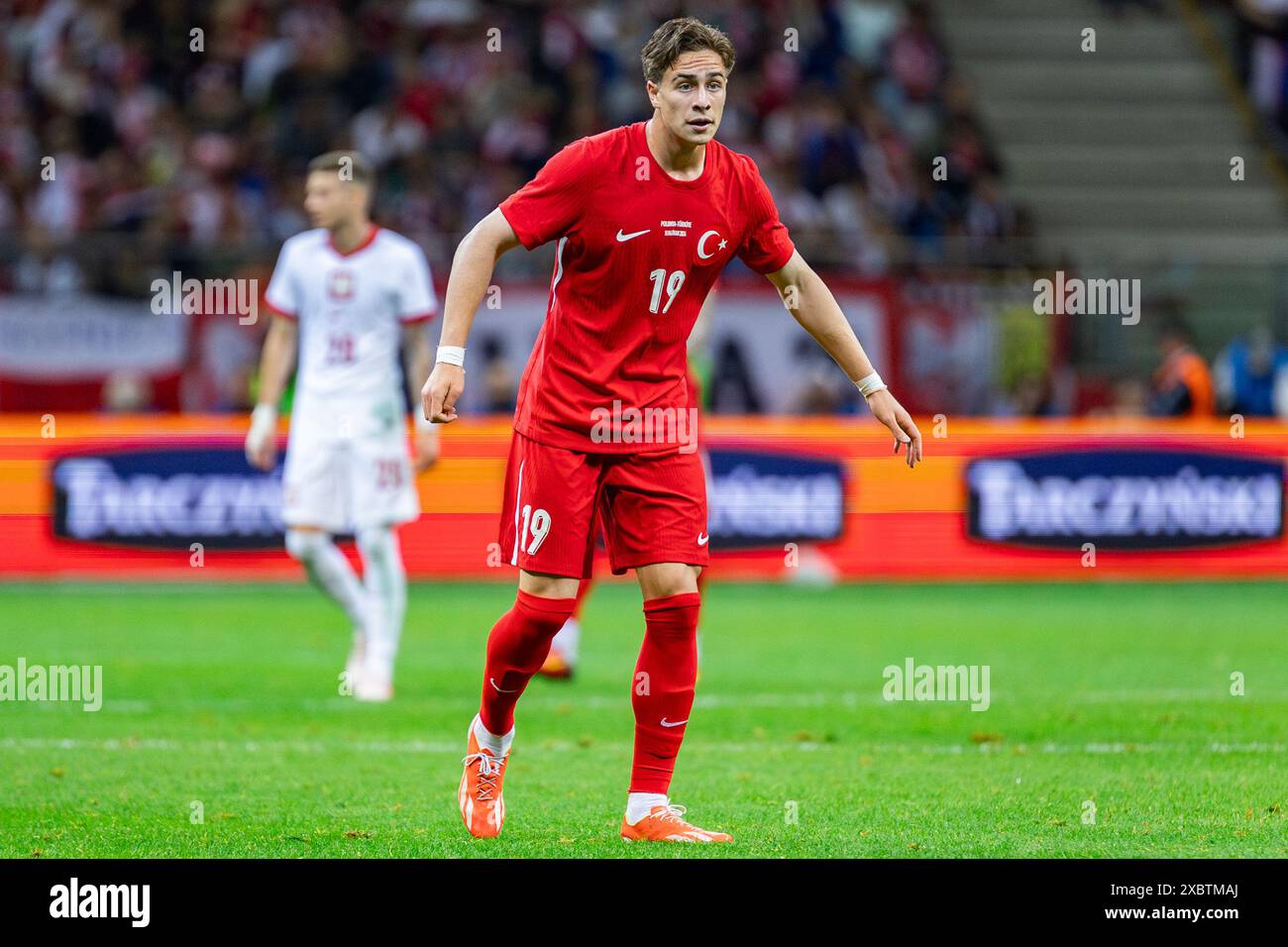 Kenan Yildiz of Turkey seen in action during the friendly match before the UEFA EURO 2024 ...