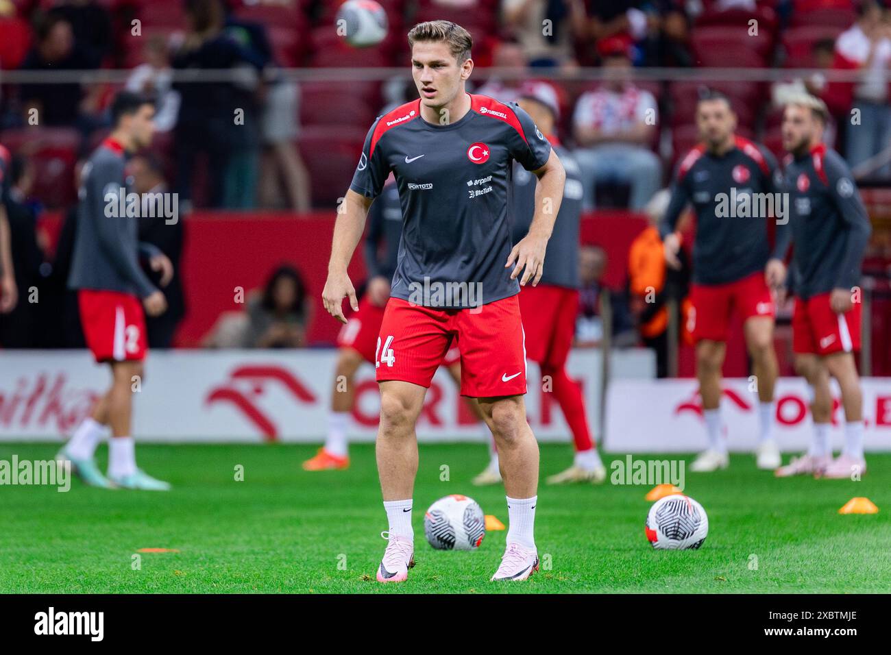 Semih Kilicsoy of Turkey seen in action during the friendly match before the UEFA EURO 2024 ...