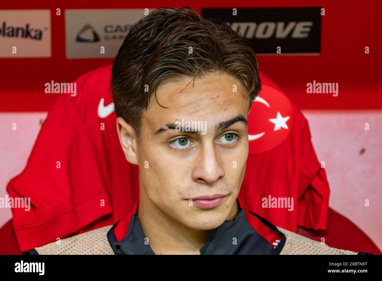 Kenan Yildiz of Turkey seen during the friendly match before the UEFA ...
