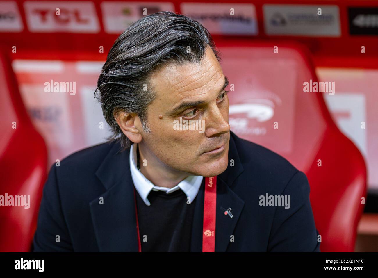 Vincenzo Montella head coach of Turkey seen during the friendly match ...
