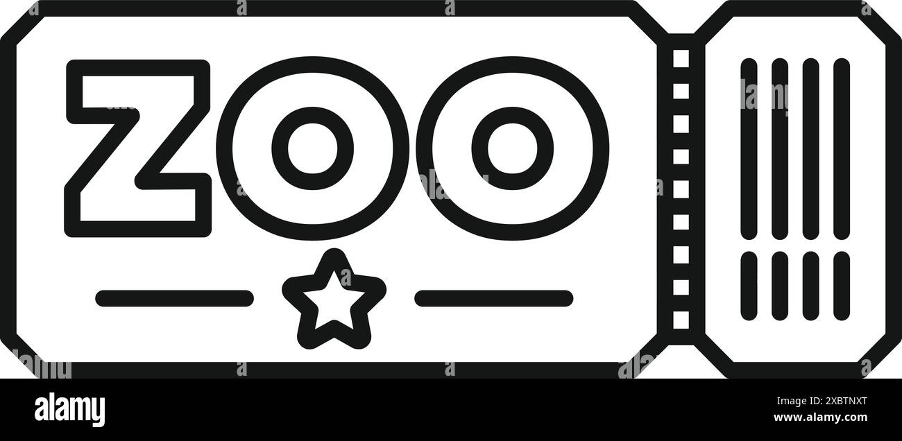 Ticket granting access to a zoo, allowing visitors to see animals from ...