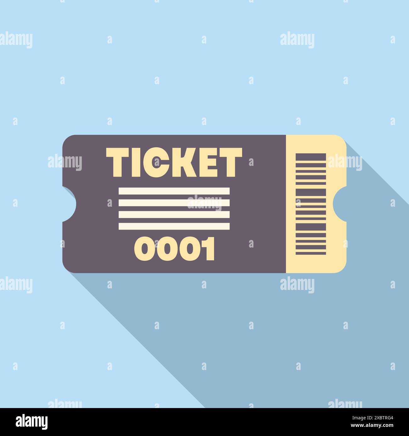 Ticket is laying on a blue background, giving access to an event Stock ...