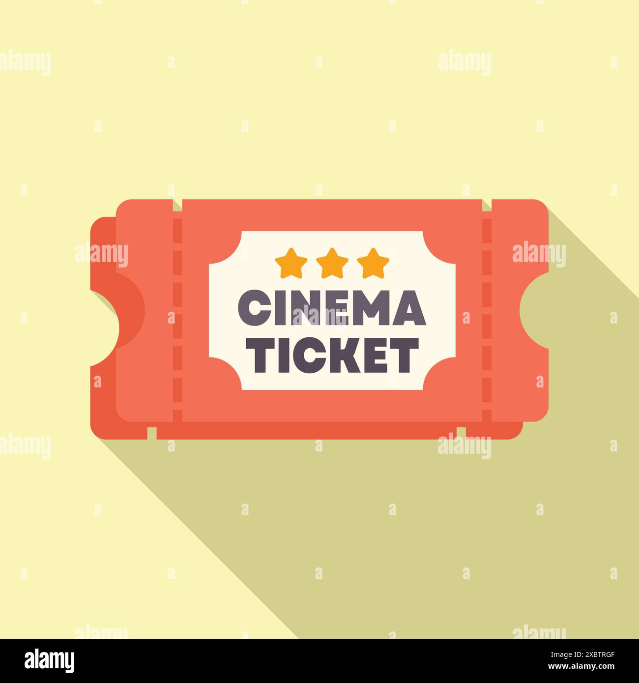 Red cinema ticket granting access to a highly anticipated movie ...