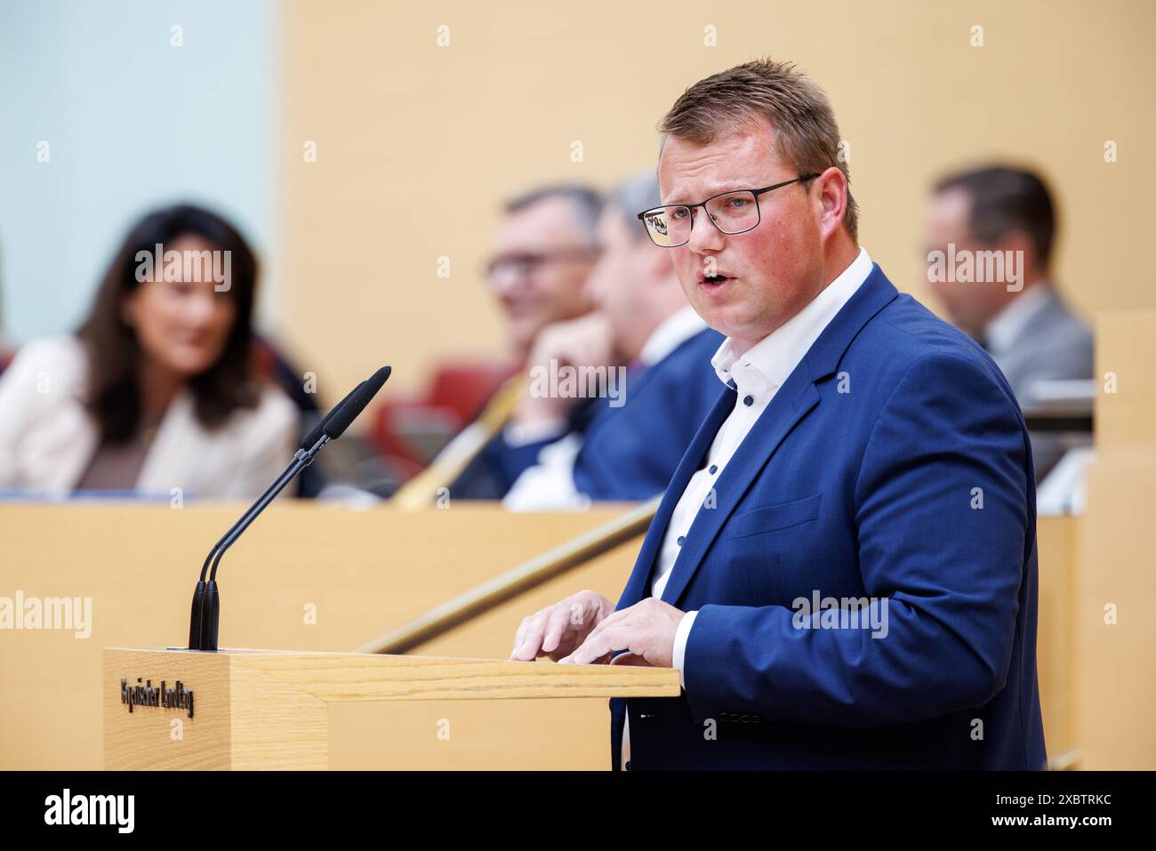 Munich, Germany. 13th June, 2024. Holger Grießhammer (SPD) speaks at ...