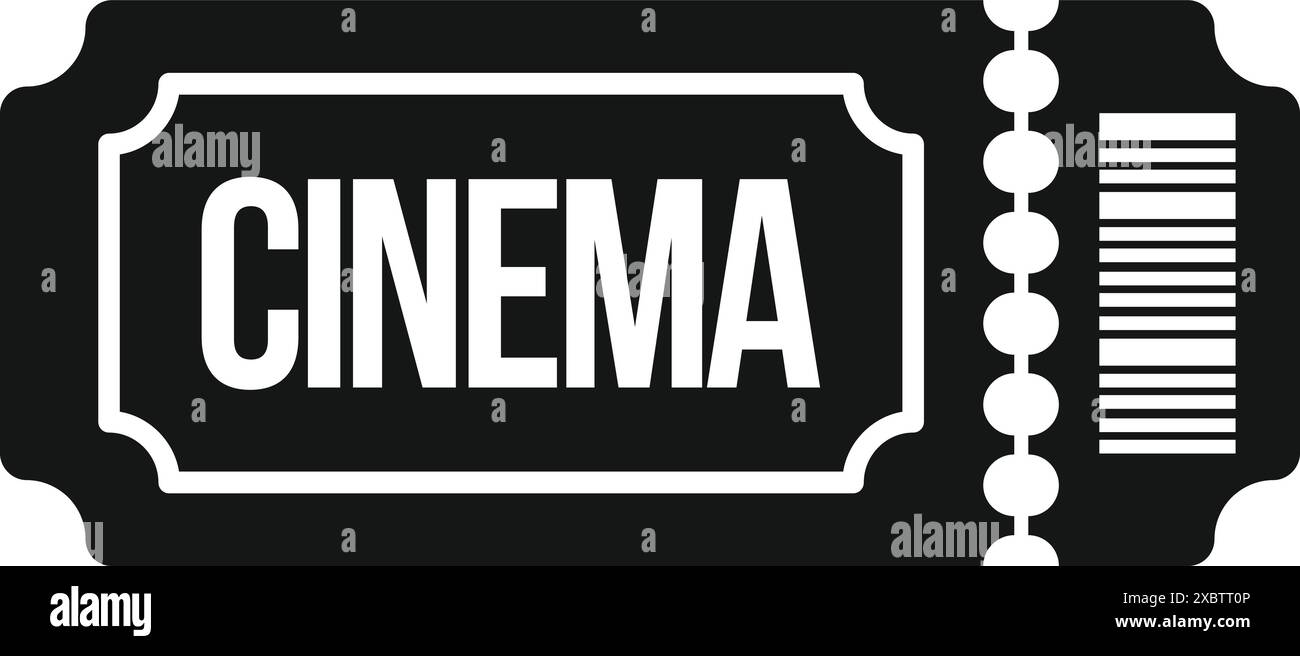 One single cinema ticket vector hi-res stock photography and images - Alamy
