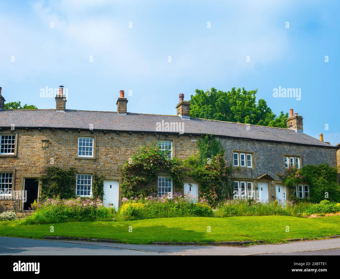 Beautiful Downham Village in Lancashire Stock Photo - Alamy