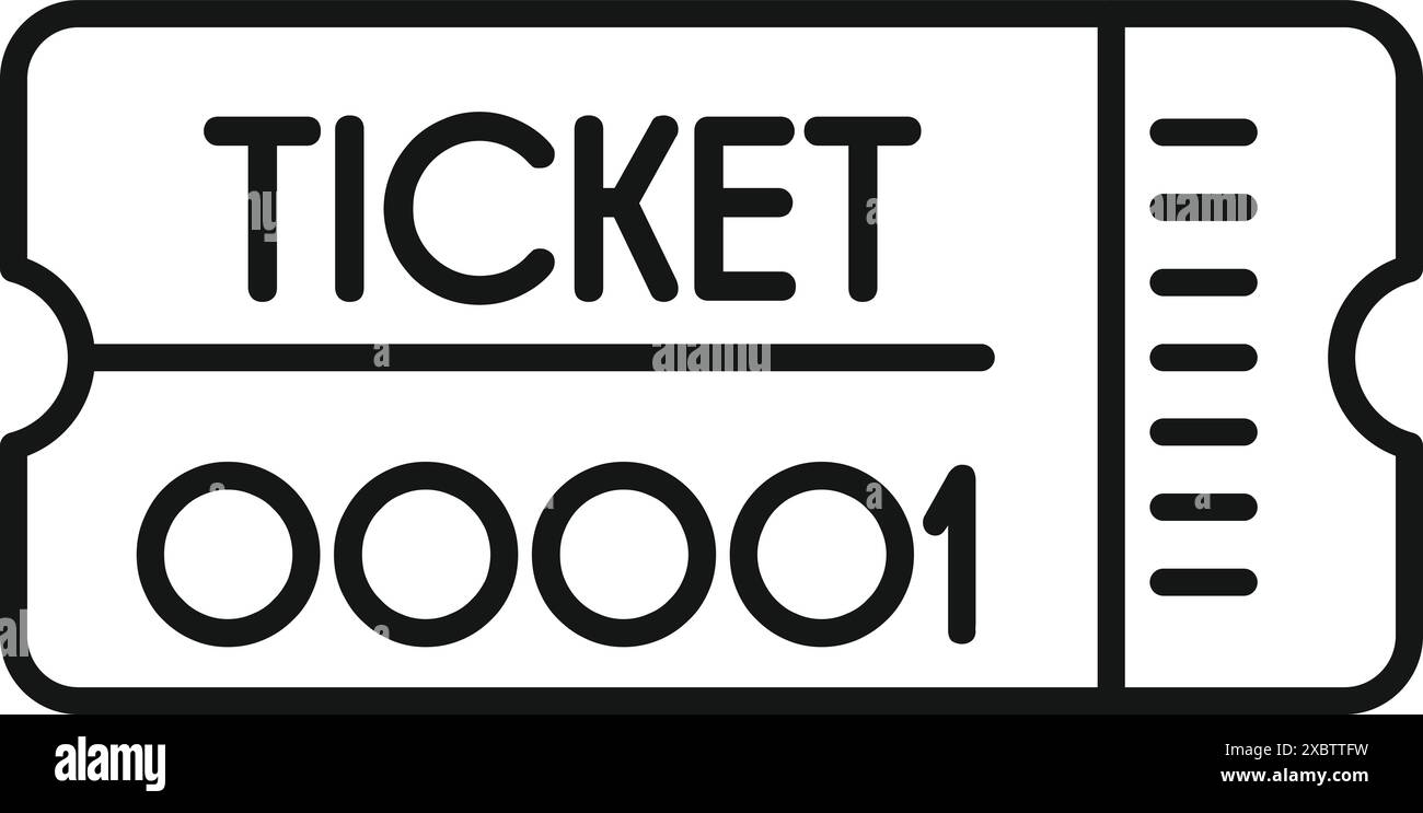Simple ticket icon representing entry, access, or participation in an ...