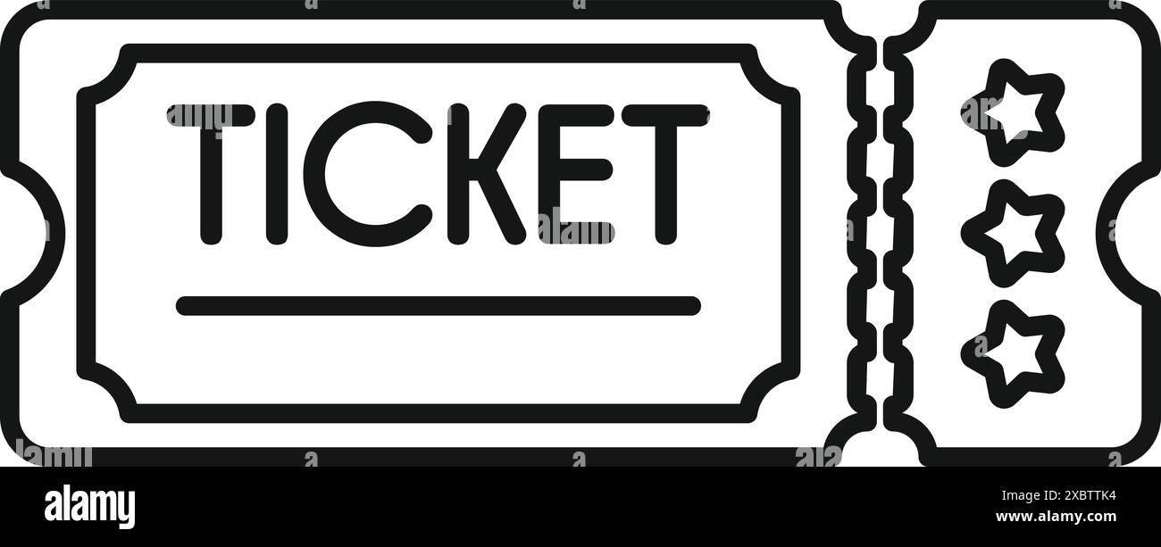 Simple ticket icon representing event entry or a raffle ticket Stock ...