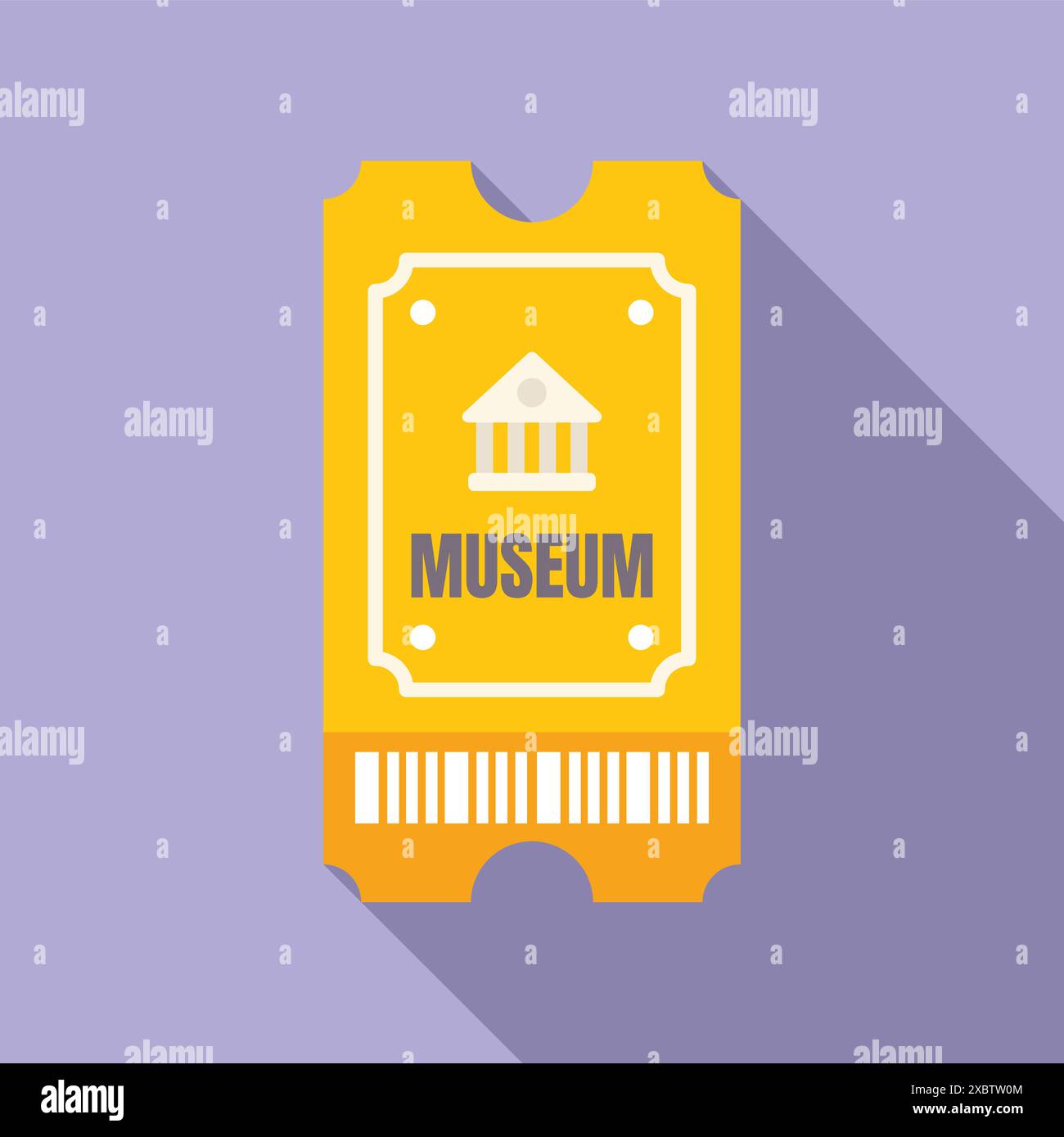 Yellow museum ticket allowing entry for viewing exhibits and historical ...