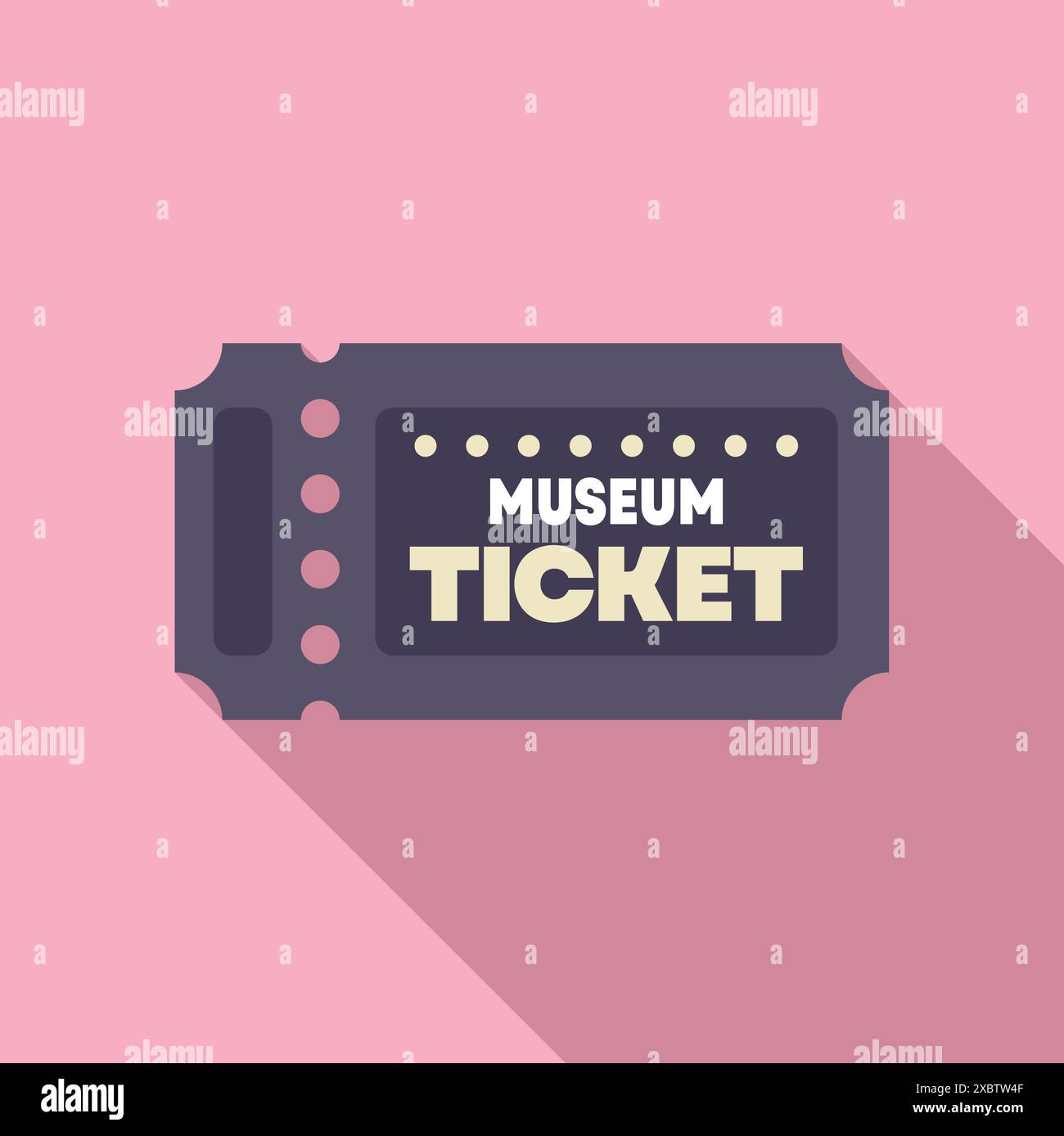 Museum ticket granting access to cultural and historical exhibits Stock ...