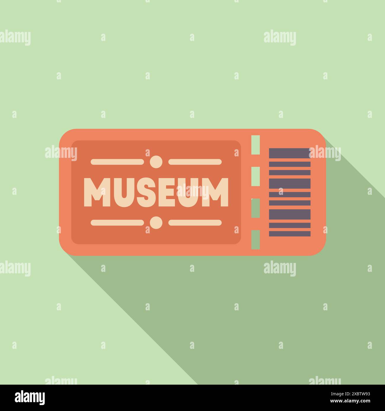Museum ticket allowing access to art and history exhibits Stock Vector ...
