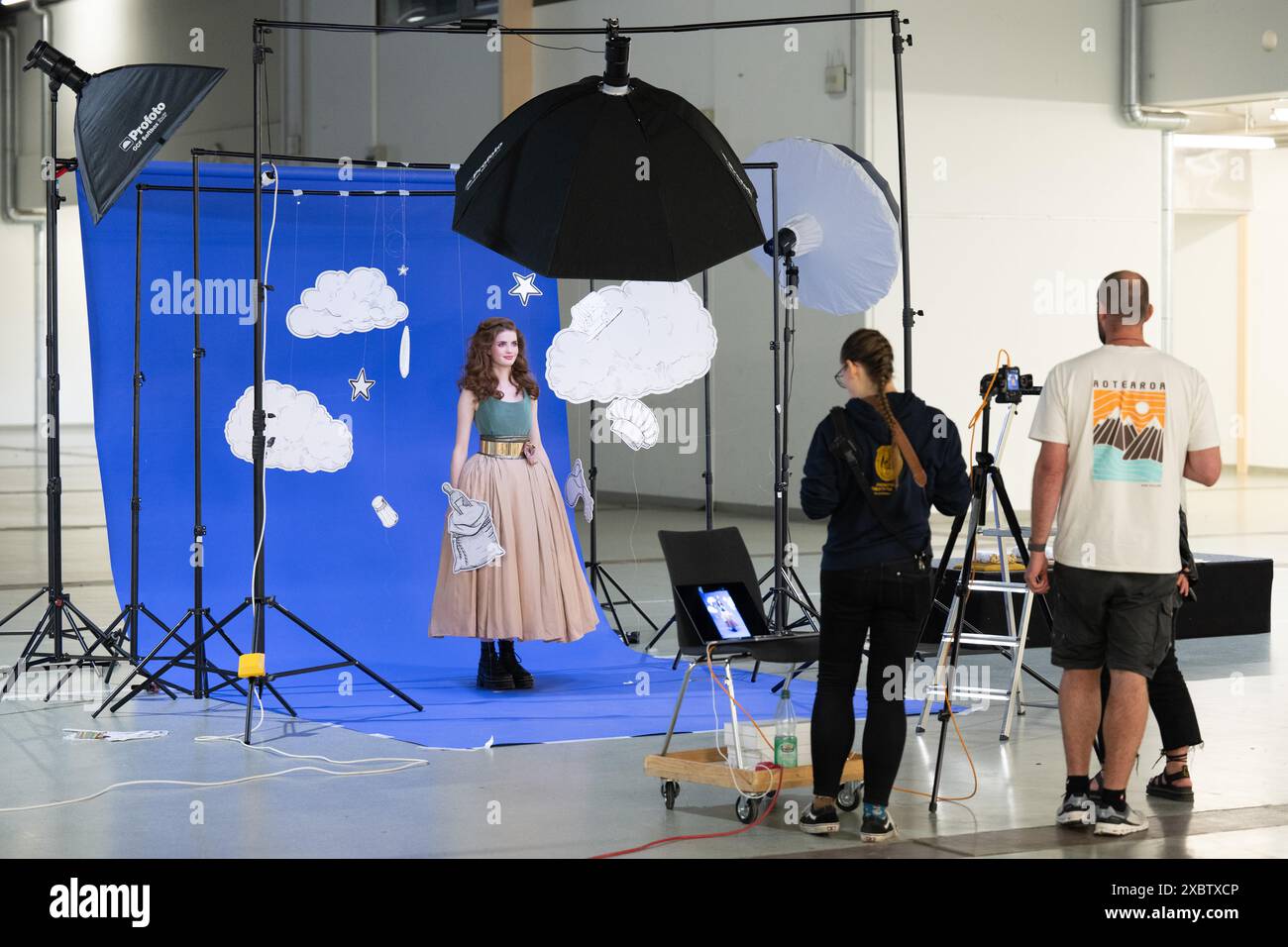 13 June 2024, Saxony, Dresden: Theresa, model and influencer, stands in ...