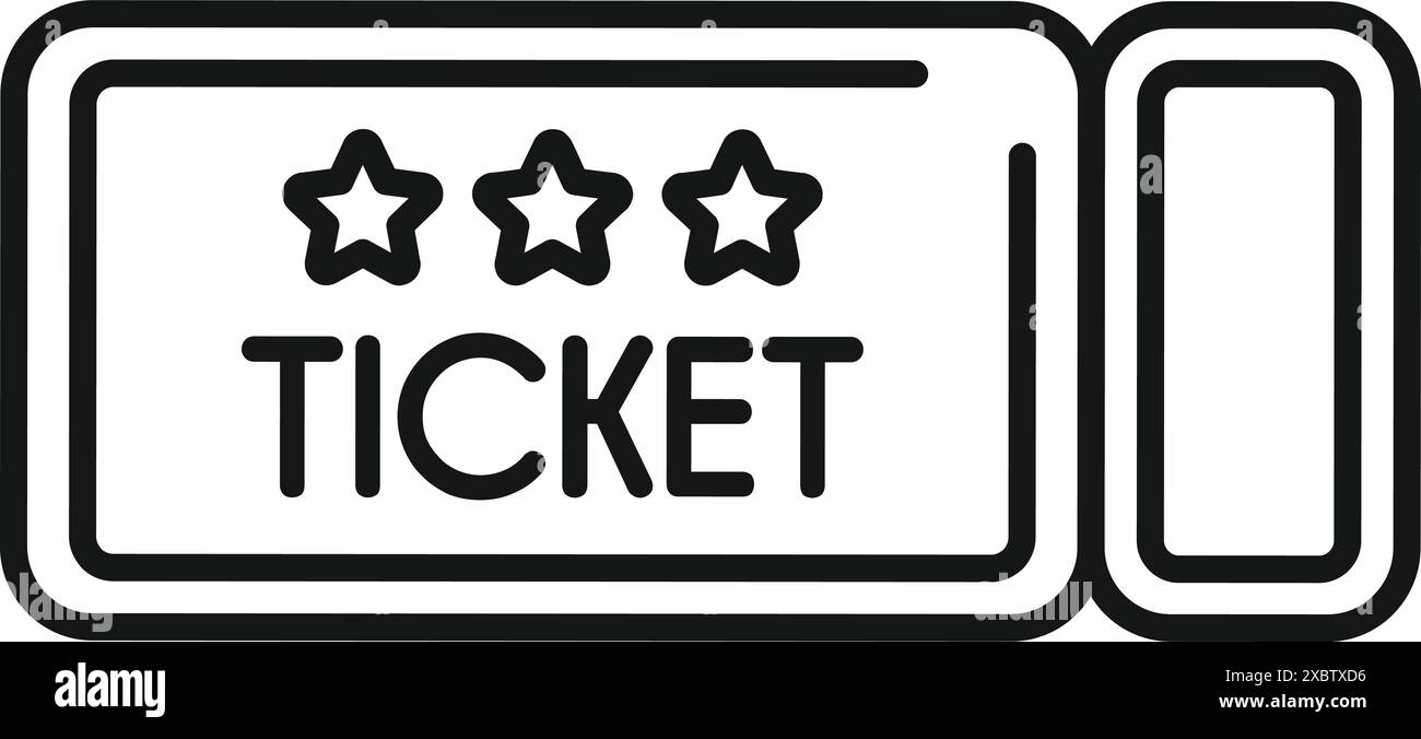 Simple ticket icon representing access and privileges for special ...