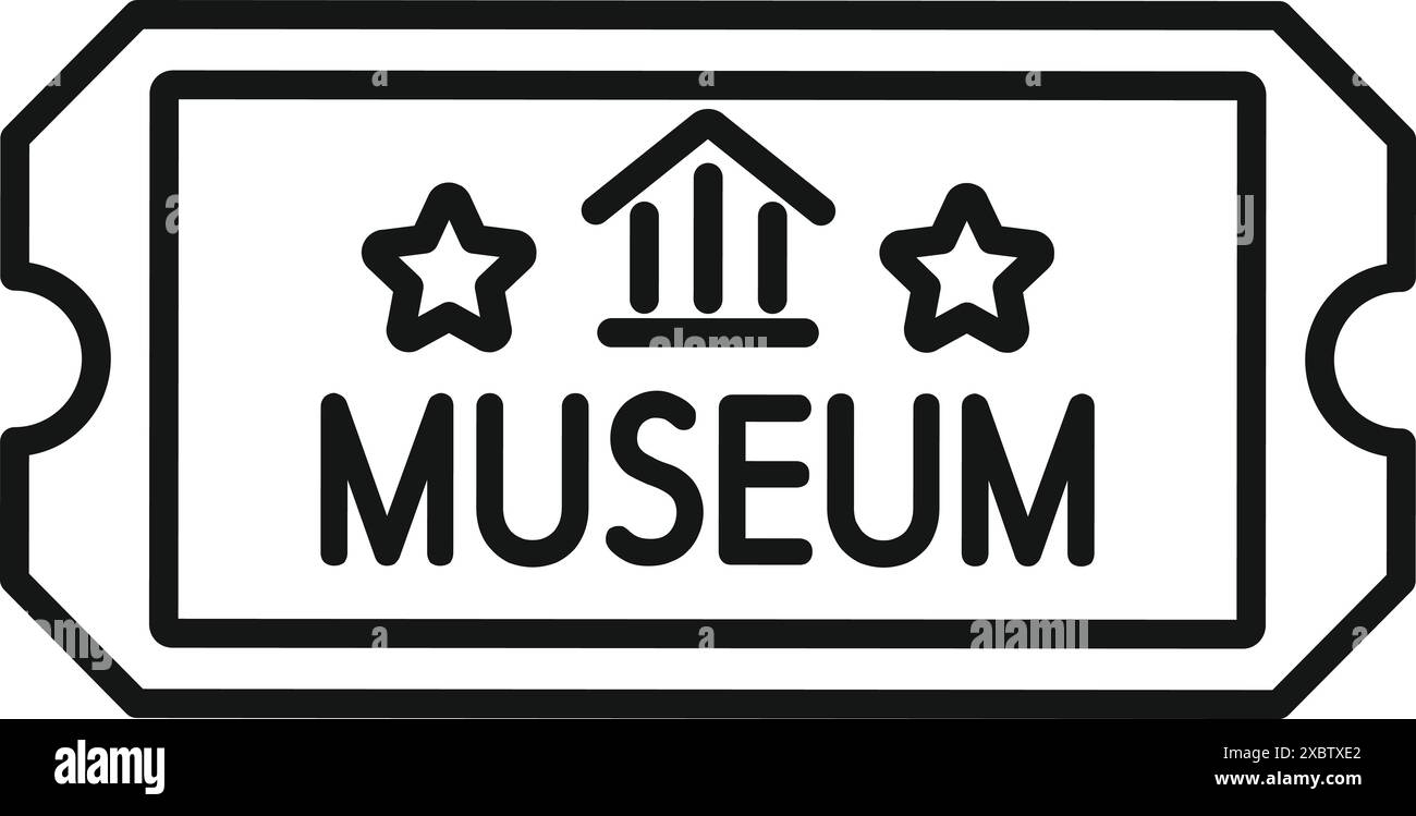 Museum ticket granting access to a cultural institution for viewing ...