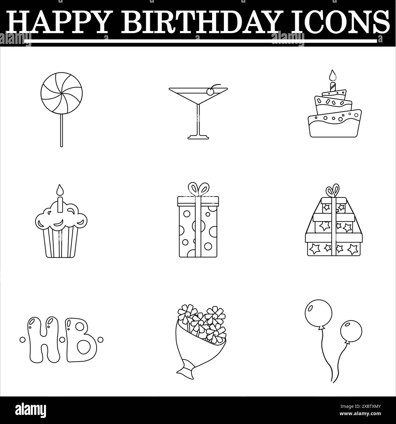 Fun celebration object Black and White Stock Photos & Images - Alamy