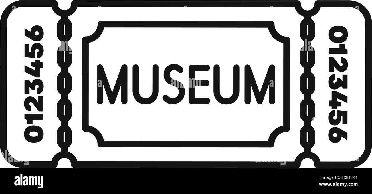 Simple ticket granting access to a museum for a day of exploring ...