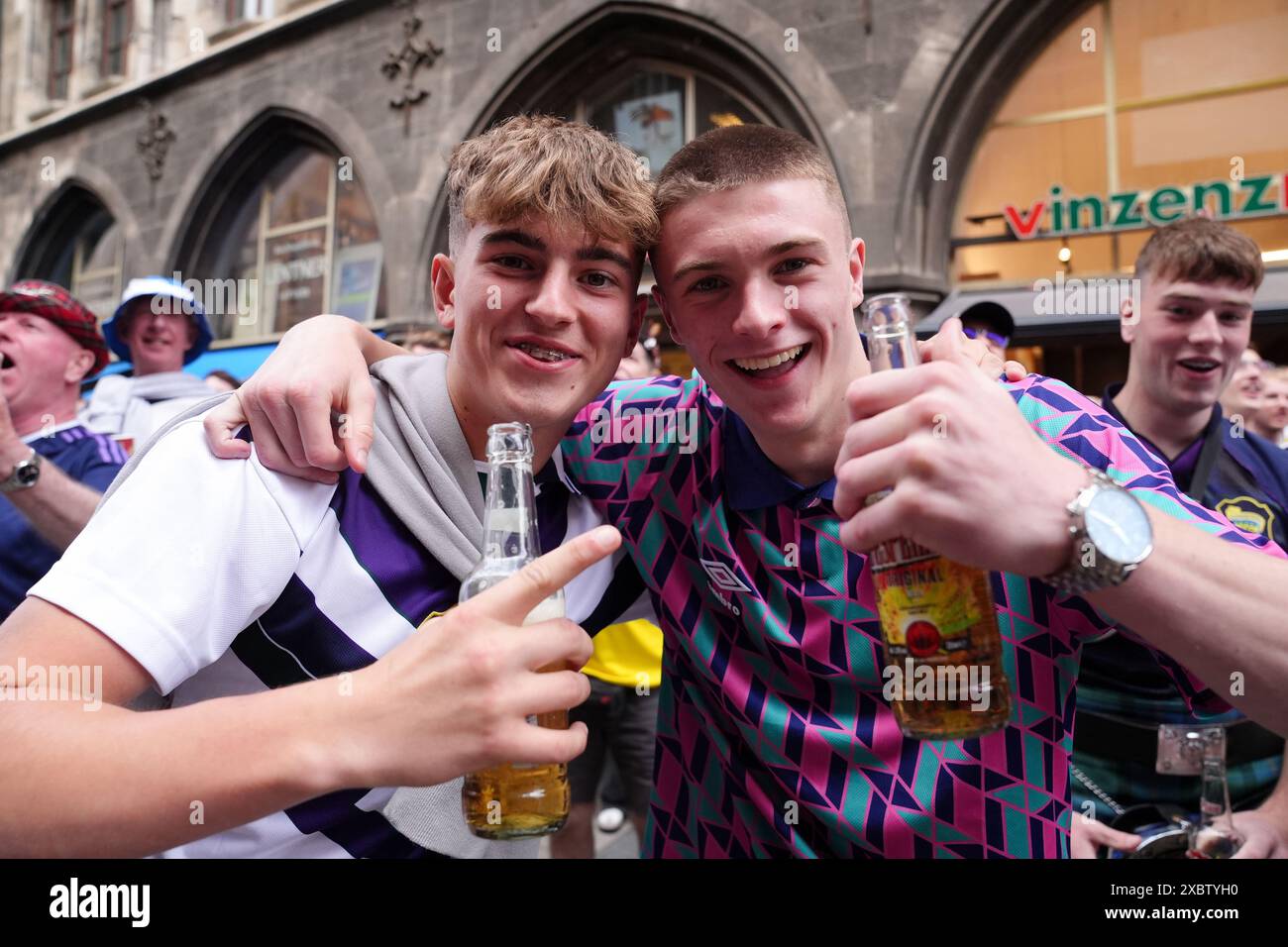 Scotland fans at Marienplatz, Munich. Scotland will face Germany in the ...