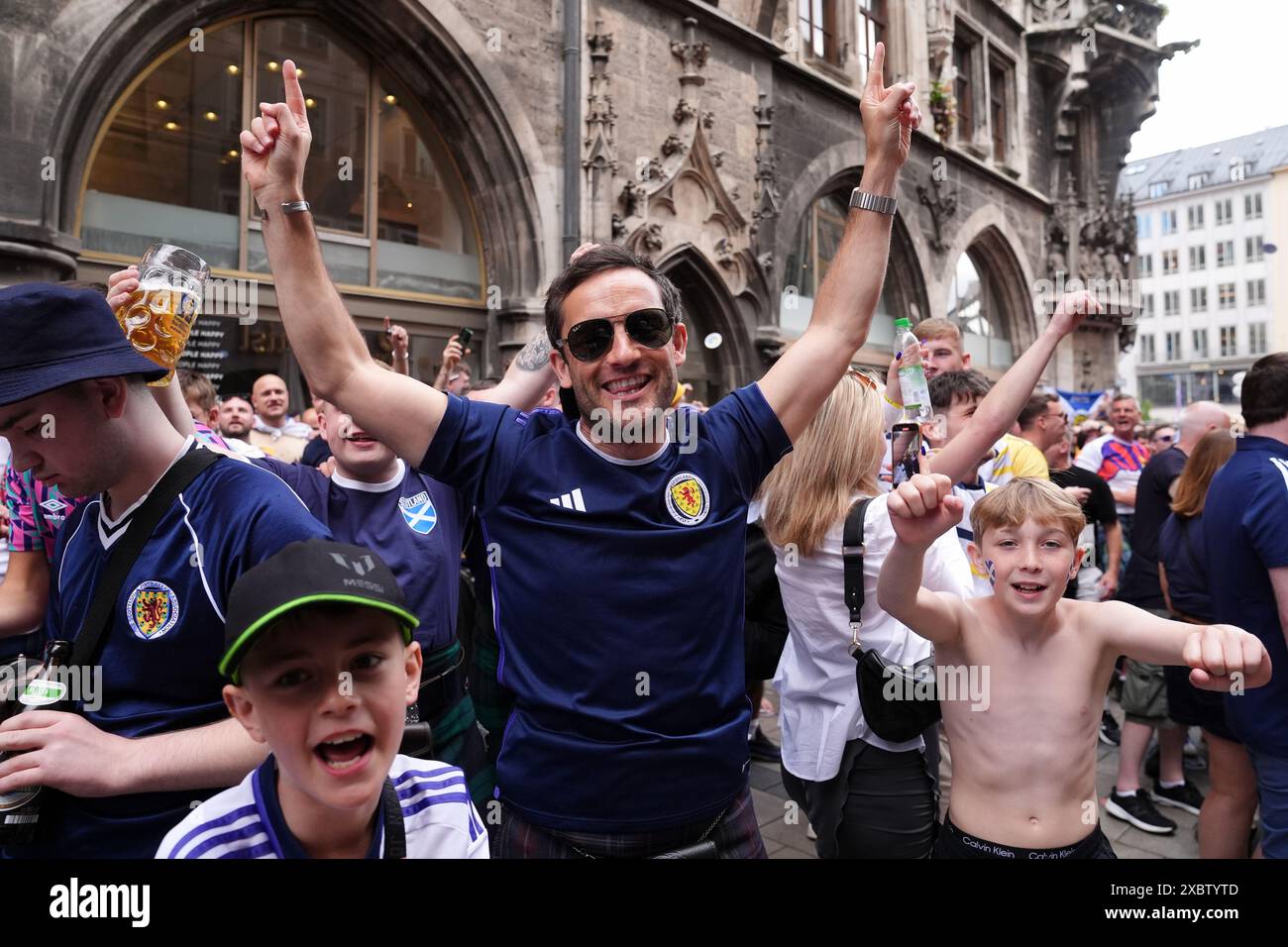 Scotland fans at Marienplatz, Munich. Scotland will face Germany in the ...