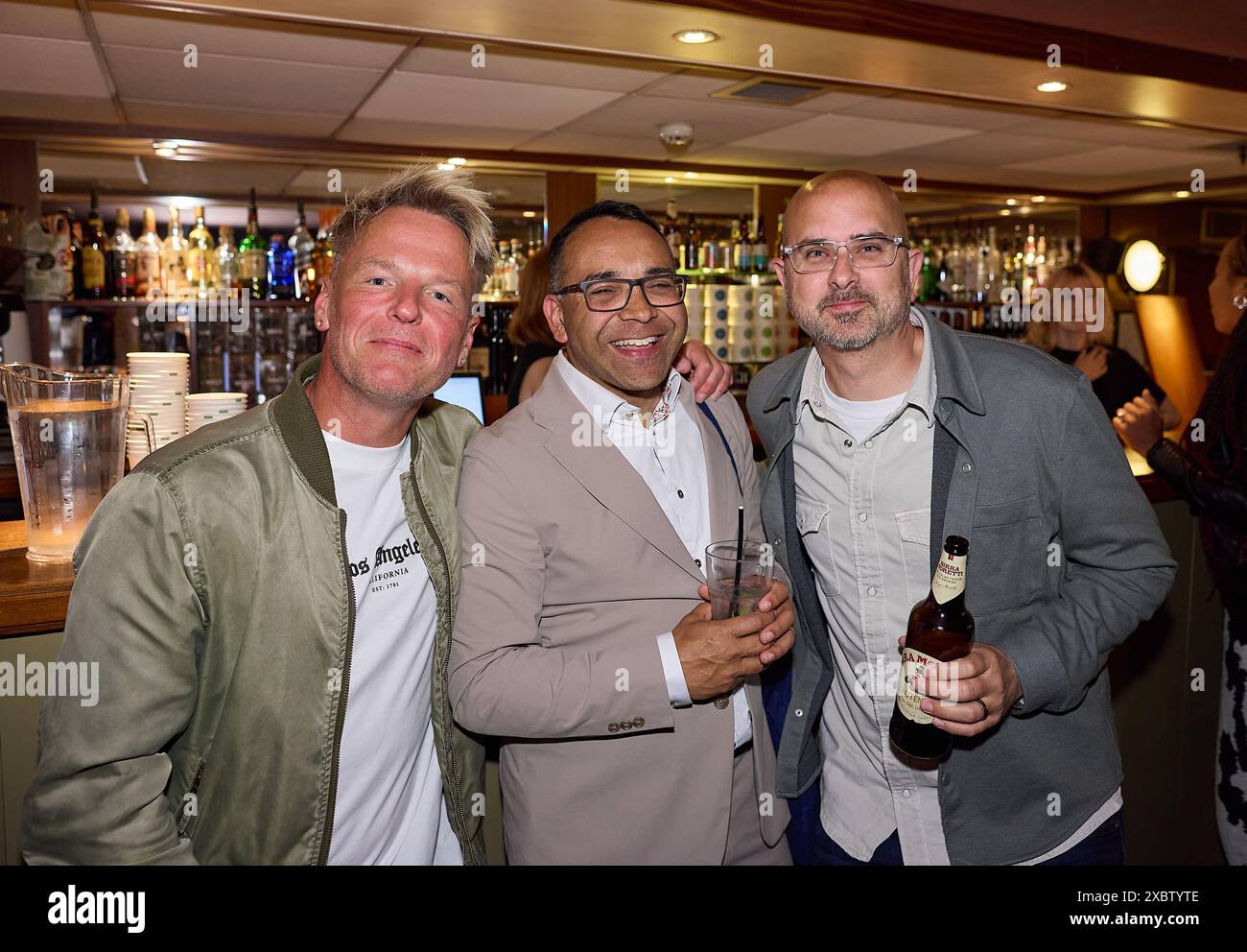 London, UK. 12th June 2024. Lindz West, Krish Kandiah, Gareth ...