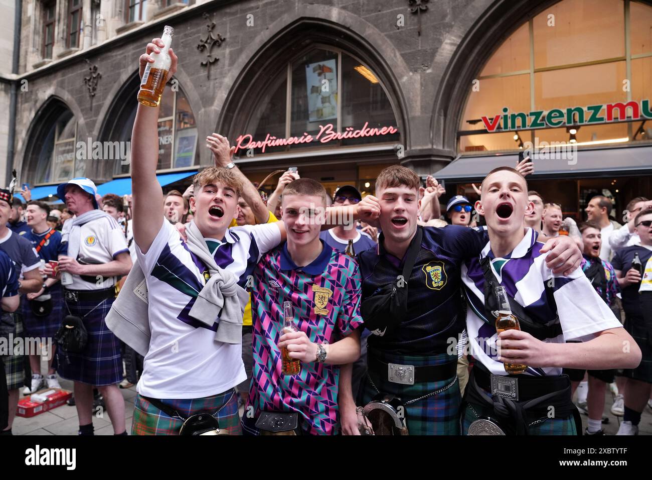 Scotland fans at Marienplatz, Munich. Scotland will face Germany in the ...