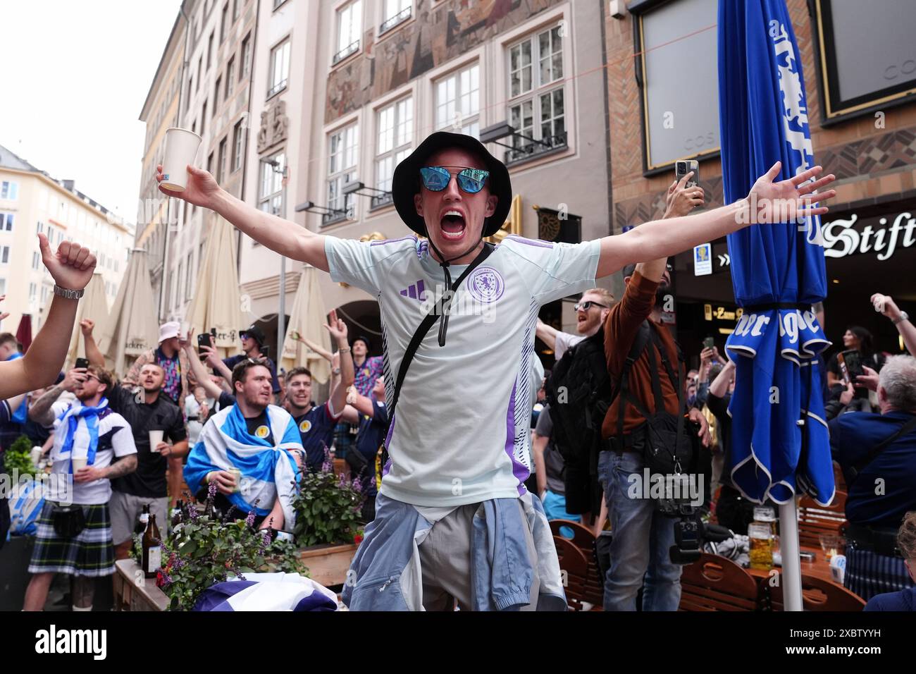 Scotland fans at Marienplatz, Munich. Scotland will face Germany in the ...
