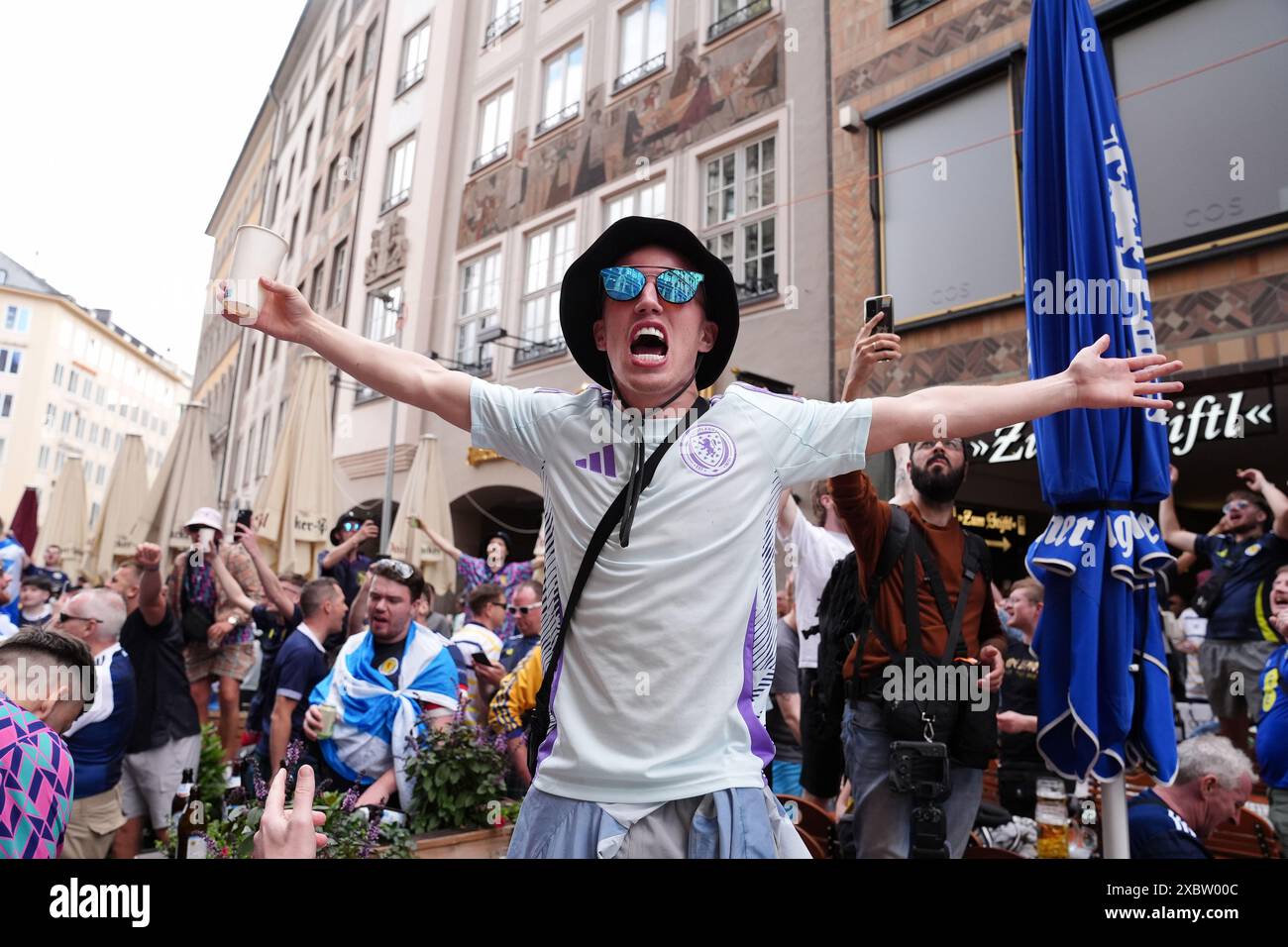 Scotland fans at Marienplatz, Munich. Scotland will face Germany in the ...