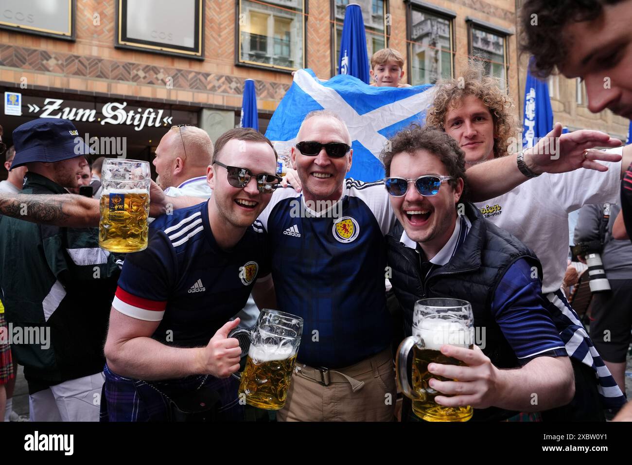 Scotland fans at Marienplatz, Munich. Scotland will face Germany in the ...