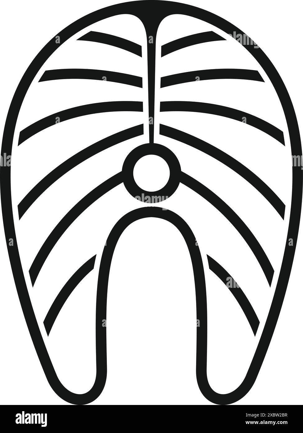 Fish steak icon in simple style isolated on white background for any ...