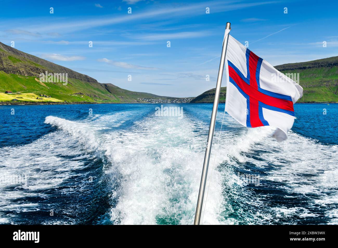Faroe islands flag waves hi-res stock photography and images - Alamy