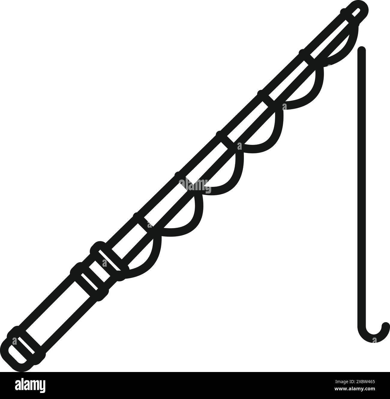 Fishing pole in rod Black and White Stock Photos & Images - Alamy