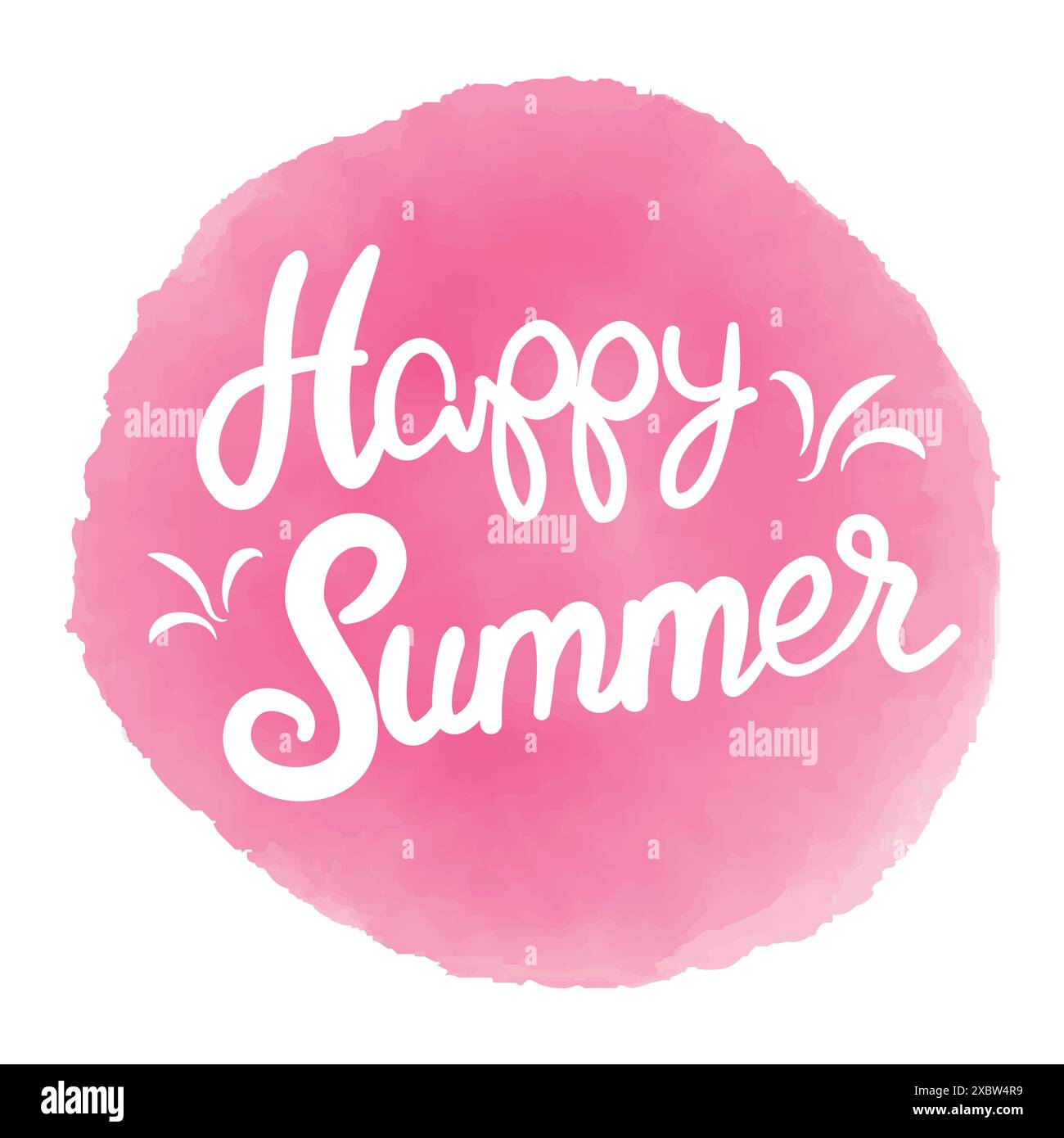 Happy Summer on watercolor. Summer Time logo Templates. Isolated ...