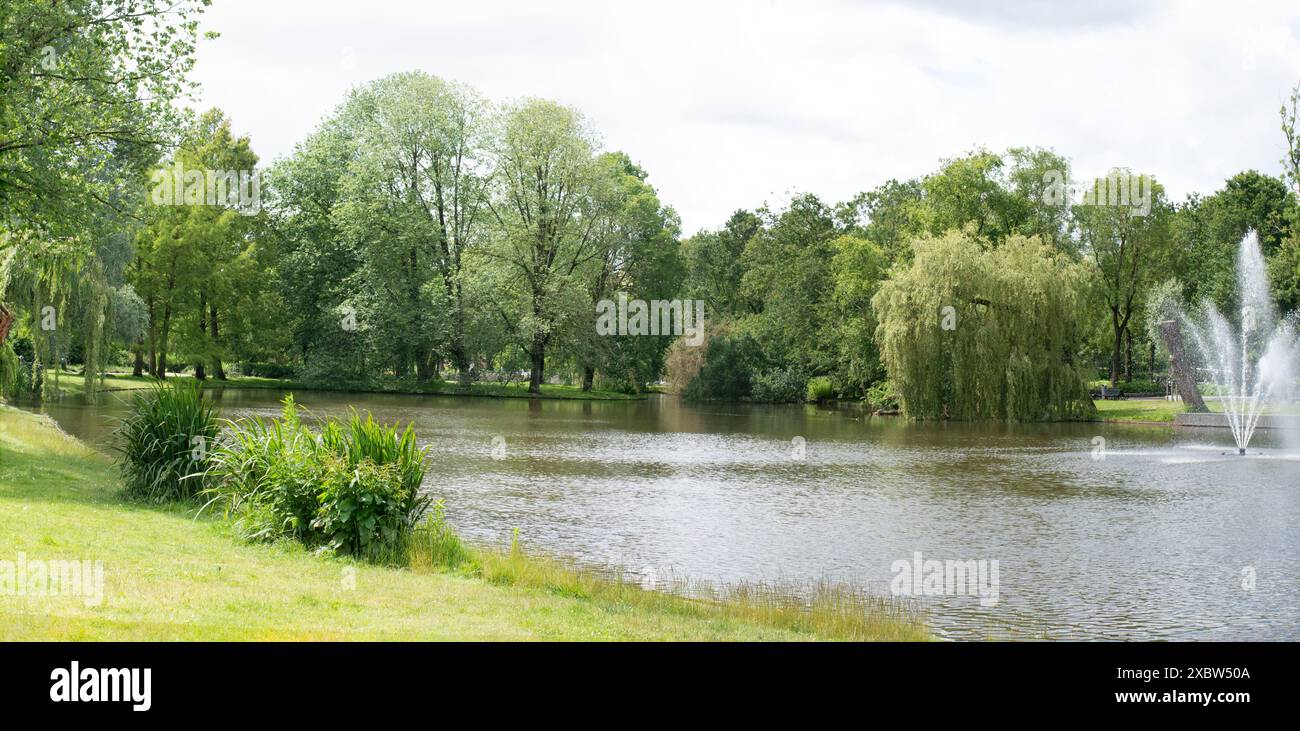 Pond Inside The Oosterpark Park At Amsterdam The Netherlands 12-6-2024 ...
