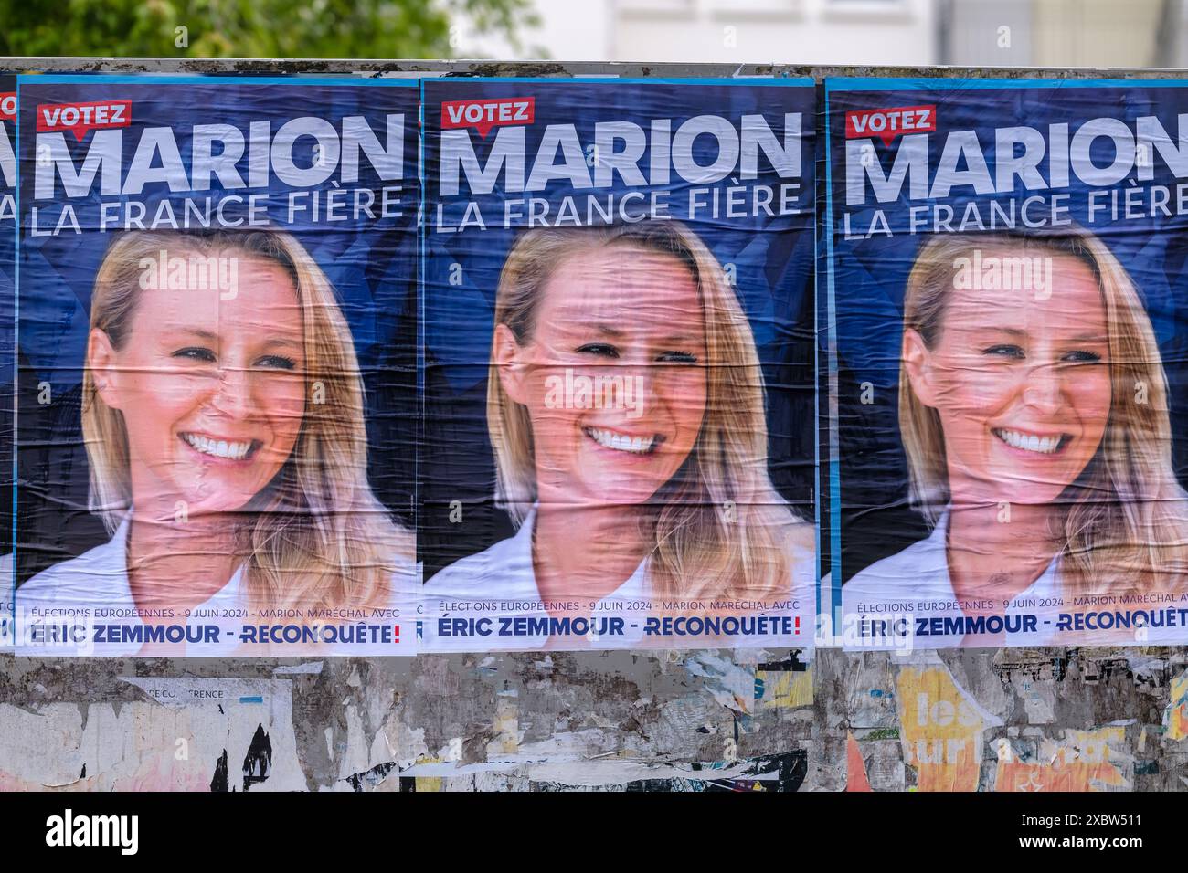 Paris, France - June 4, 2024 : Portrait of Marion Maréchal, candidate ...