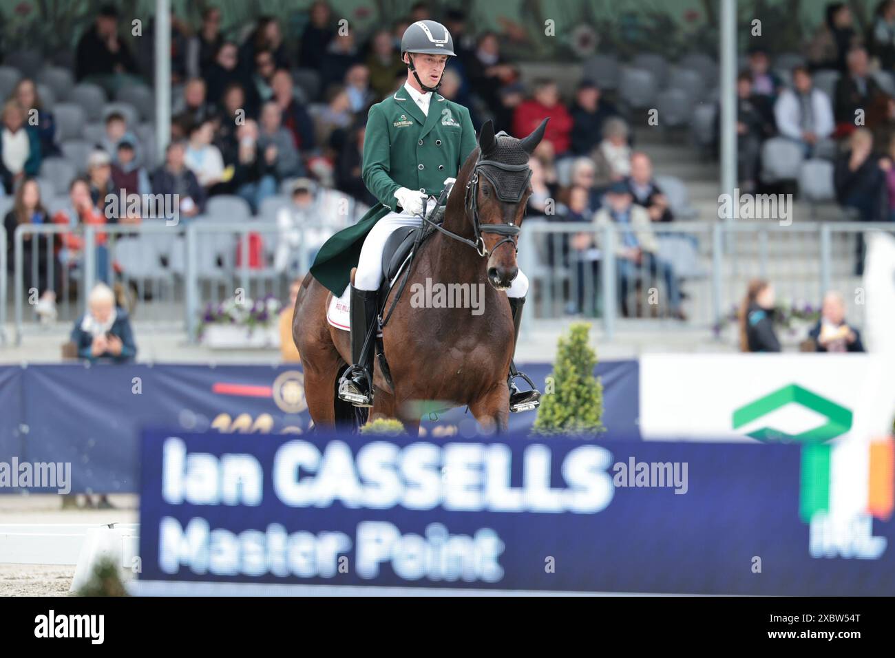 Ian Cassells of Ireland with Master Point during the CCI5*L dressage at ...