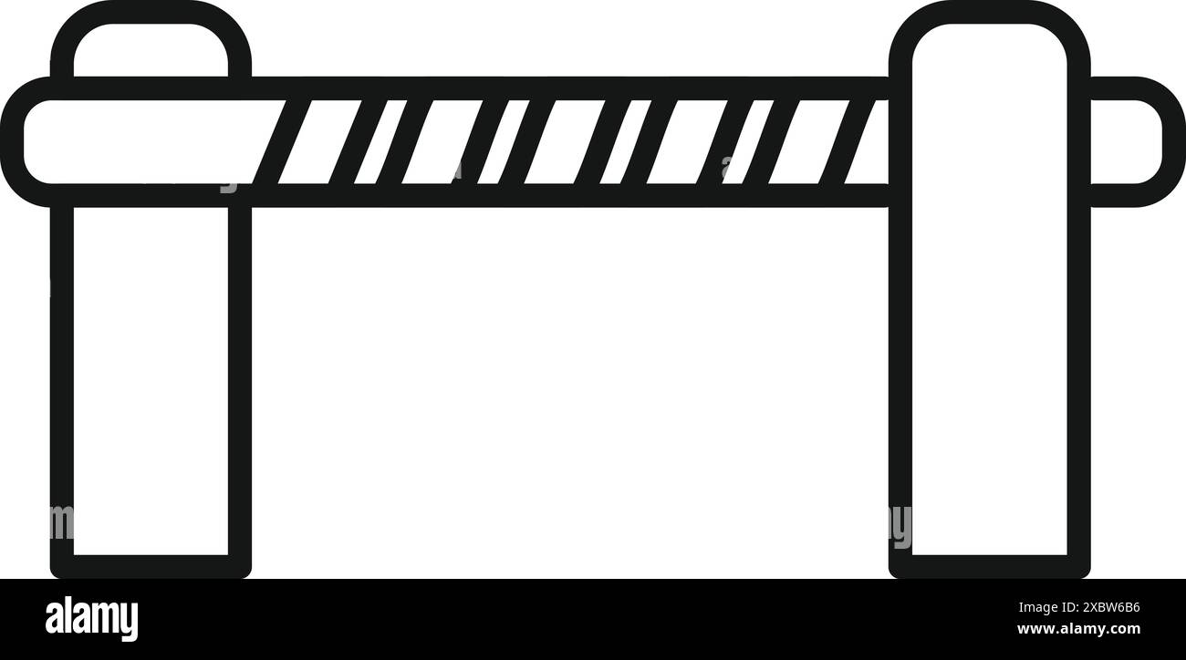 Simple line icon of a barrier gate blocking access Stock Vector Image ...