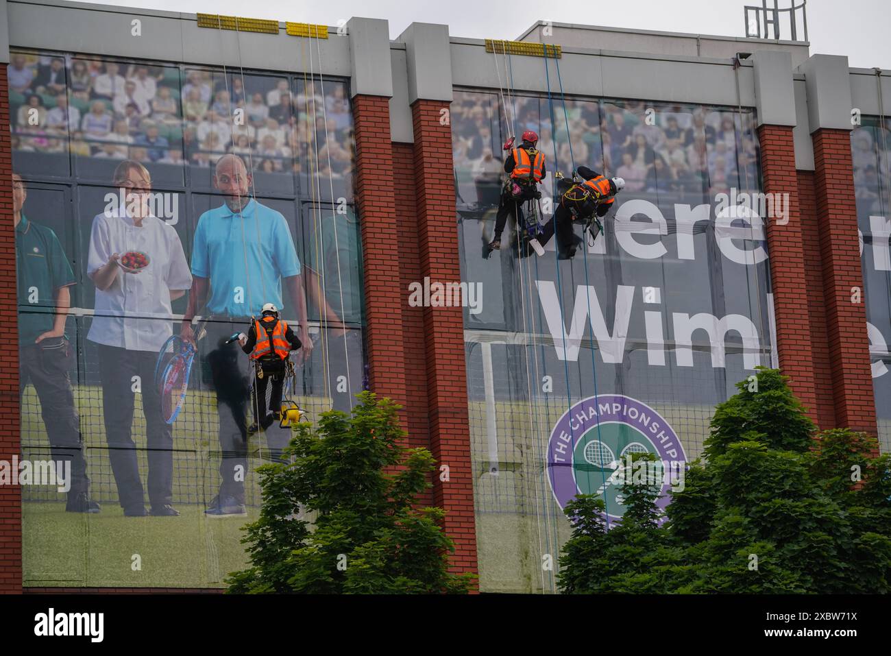 London, UK. 13 June.2024. A building in Wimbledon town centre is ...
