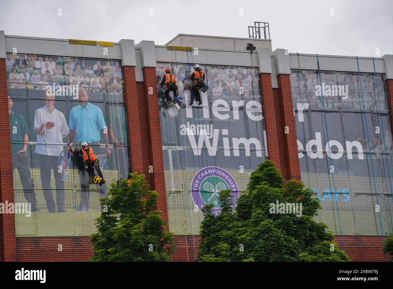 London, UK. 13 June.2024. A building in Wimbledon town centre is ...