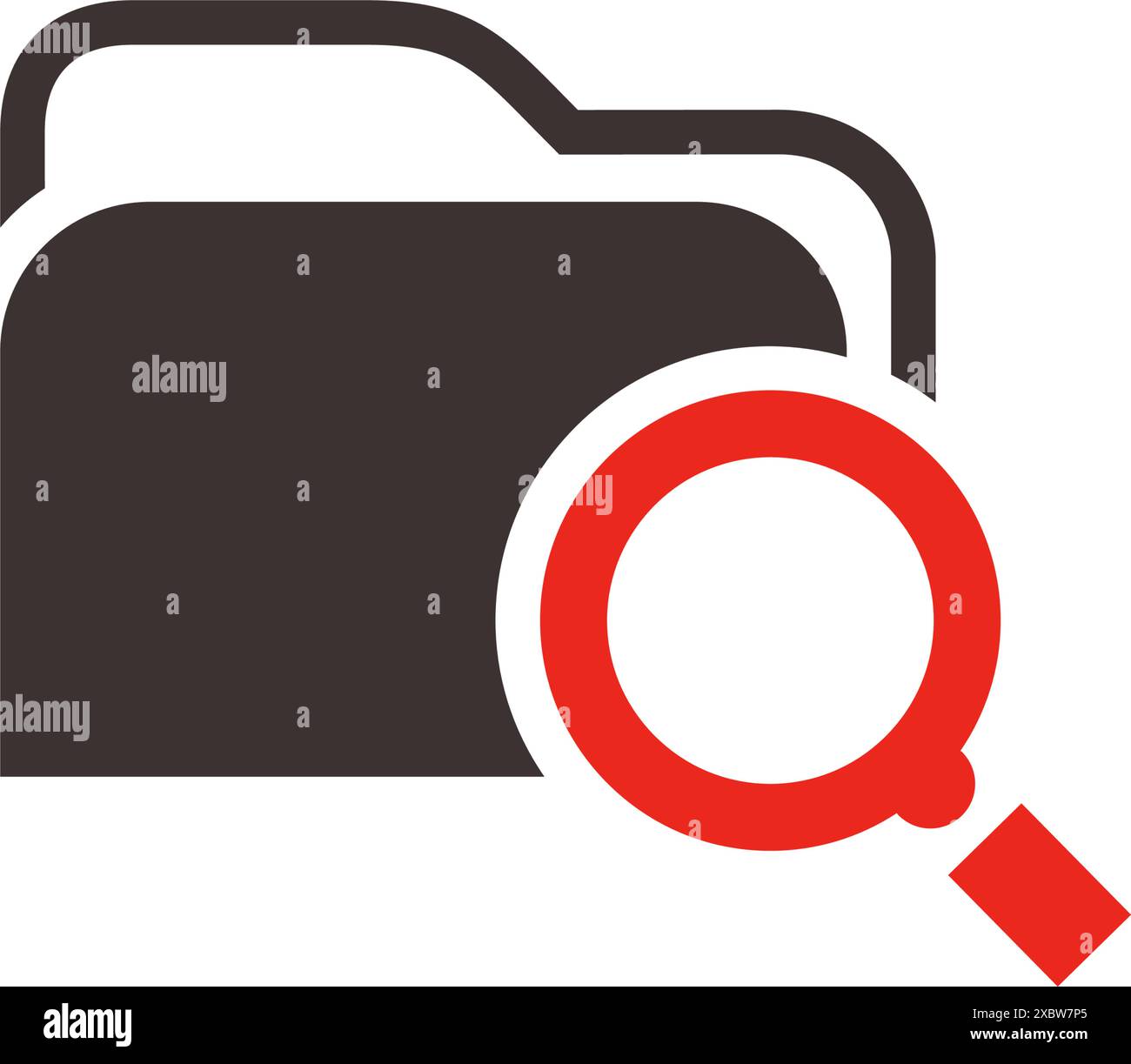 Document file magnifying glass Stock Vector Images - Alamy