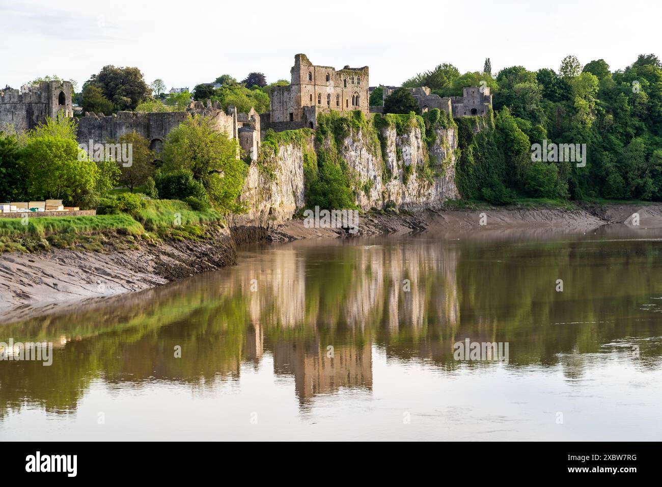 Chepstow Castle on the River Wye, Wales Stock Photo - Alamy