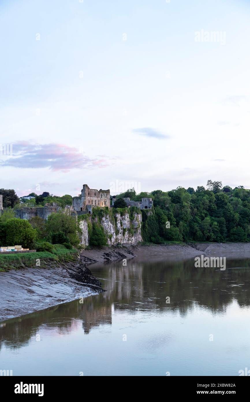 Chepstow Castle on the River Wye, Wales Stock Photo - Alamy