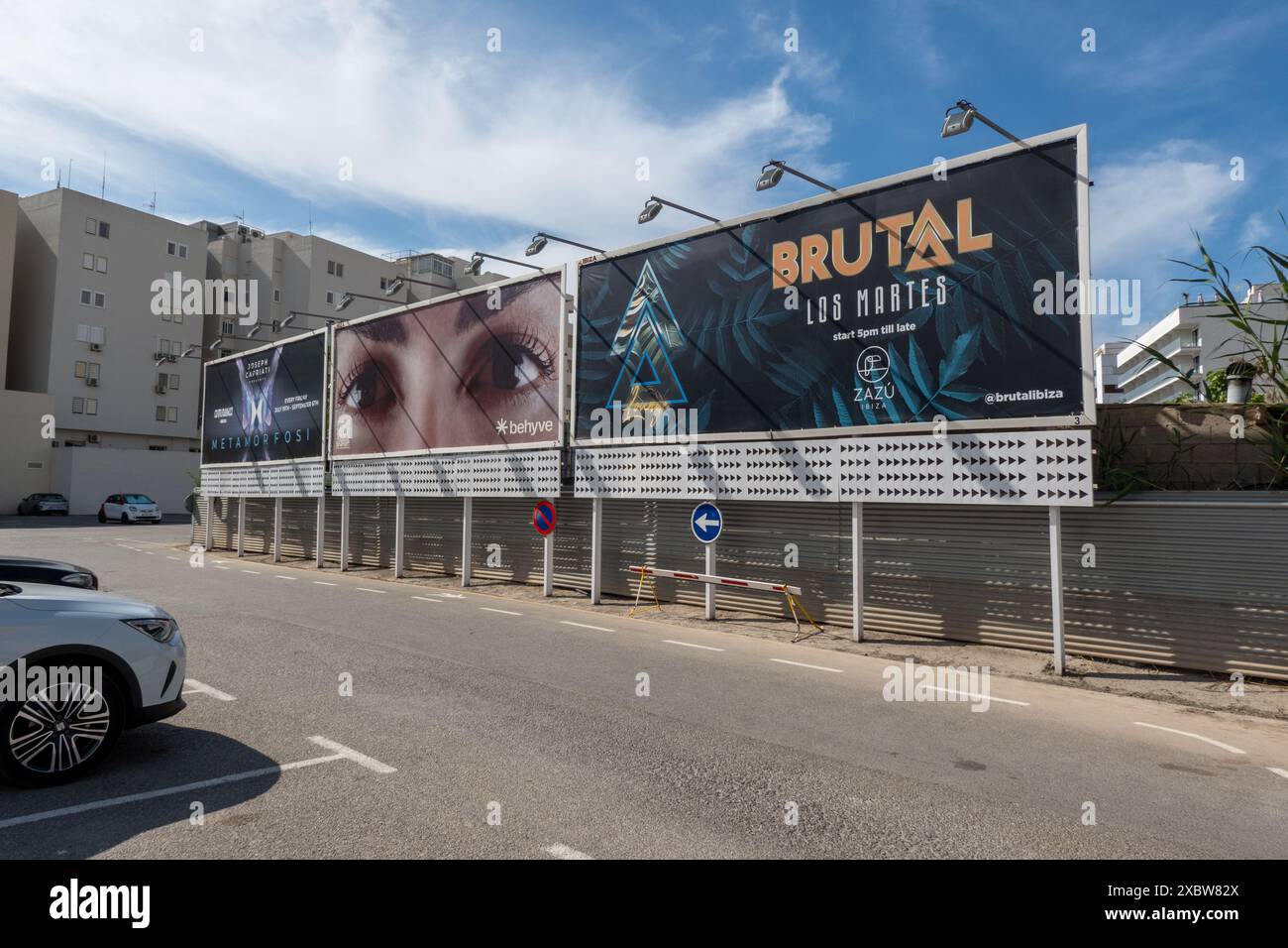 Picture dated May 2024 billboards advertising clubs nights at Amnesia ...