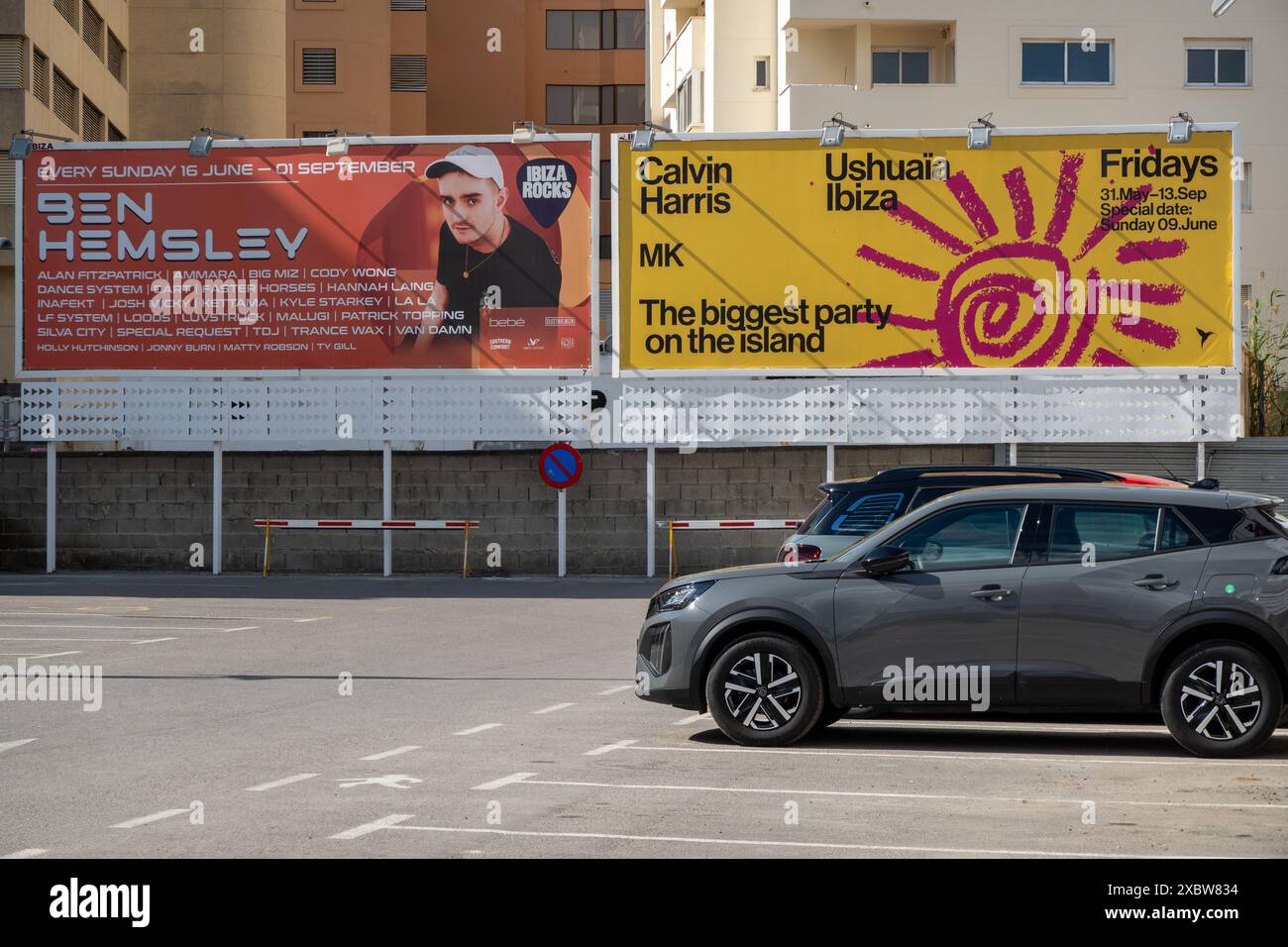 Picture dated May 2024 billboards advertising clubs nights at Ushuaia ...