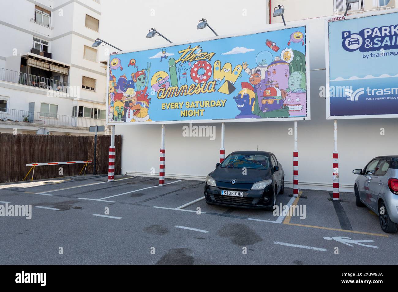 Picture dated May 2024 billboards advertising clubs nights at Amnesia ...