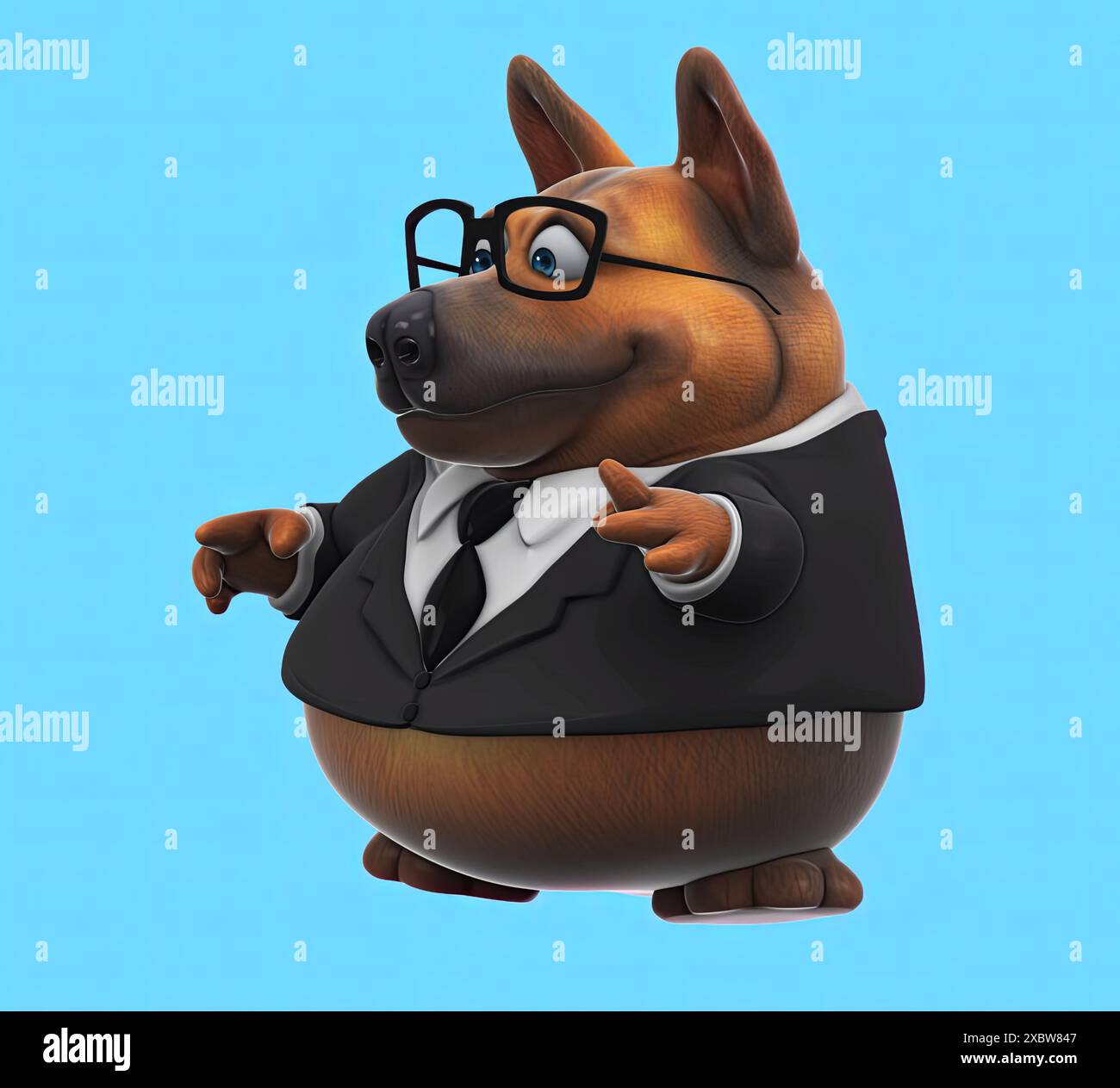 Fun 3D cartoon dog dancing Stock Photo - Alamy