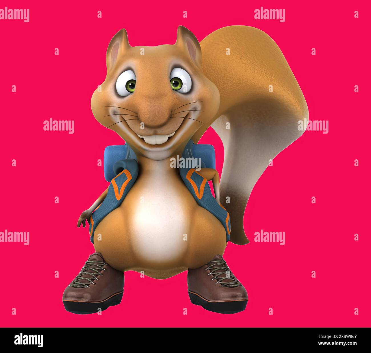 Fun 3D squirrel saying hello Stock Photo - Alamy