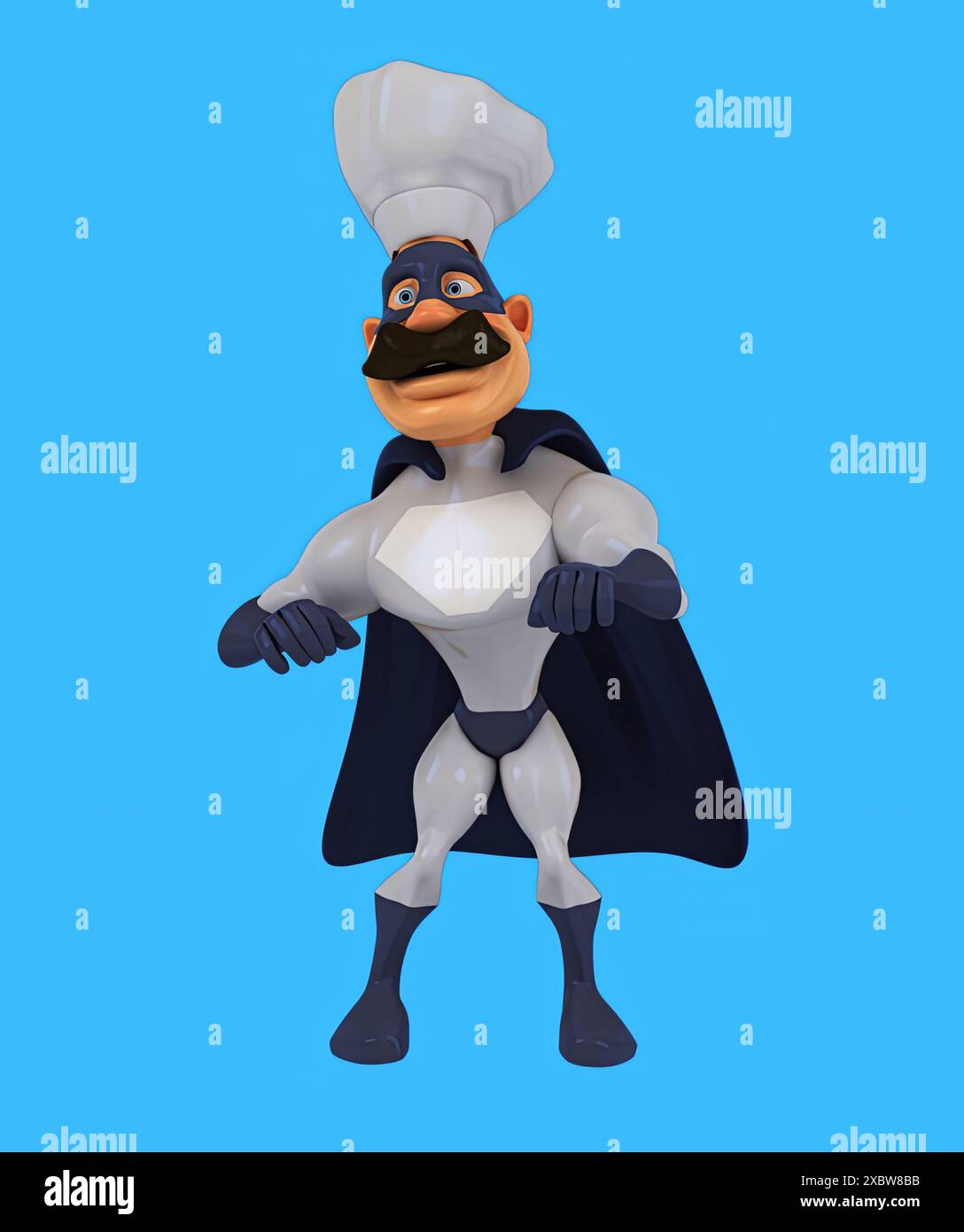 Fun 3D cartoon superhero dancing Stock Photo - Alamy