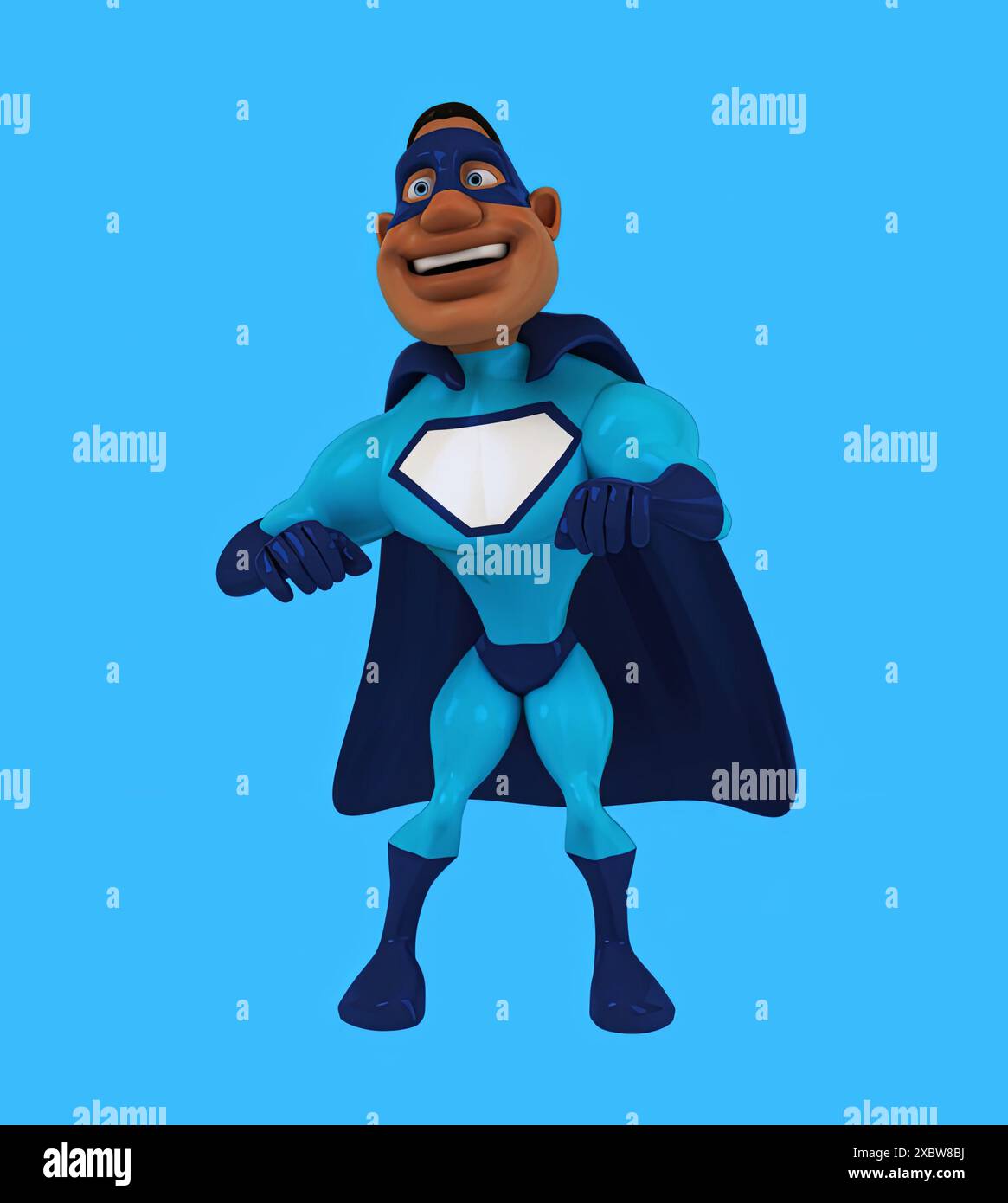 Fun 3D cartoon superhero dancing Stock Photo - Alamy